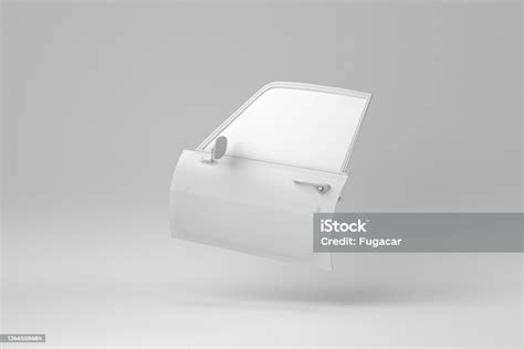 흰색 배경에 고립 된 자동차 문 최소한의 개념 단색 3d 렌더 차에 대한 스톡 사진 및 기타 이미지 차 3차원 형태 문