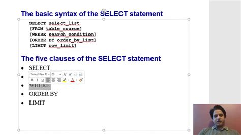 Lecture 7 The Select Clause In Mysql Youtube