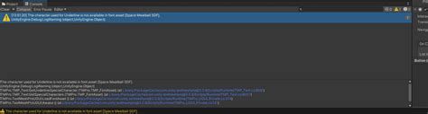 The Character Used For Underline Is Not Available In Font Asset Ask