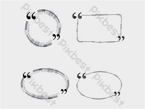 Cartoon Quotation Mark Text Box Element PNG Images AI Free Download Pikbest