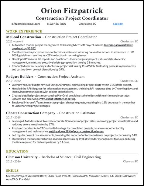 8 Project Coordinator Resume Examples Made For 2025