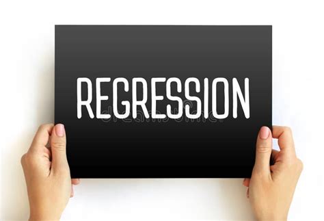 Regression Is A Set Of Statistical Processes Text Concept On Card