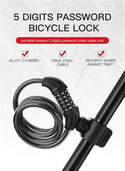 5 Digits Password Bicycle Lock M4 M5 M6 Bozzys Wenzhou Boshi Safety