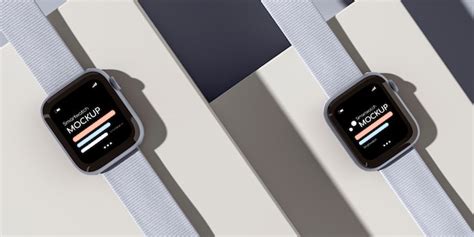 Premium Psd Smartwatch Mock Up With Geometric Design