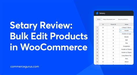 Setary Review Bulk Edit Products In Woocommerce