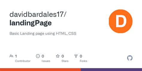 Github Davidbardales17landingpage Basic Landing Page Using Html Css