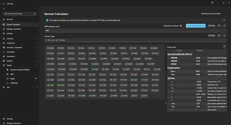 Github Jerone Jvw Devtoys Semvercalculator A Semver Calculator For