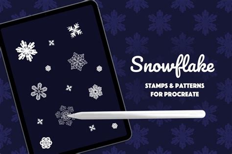 Snowflake Stamps And Patterns For Procreate