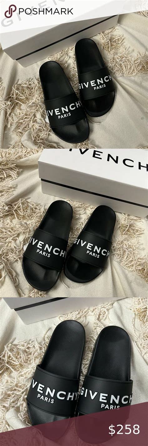 Givenchy Logo Pool Slides Black
