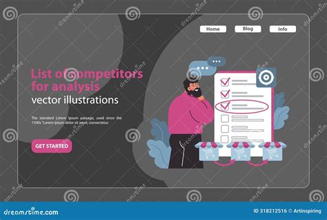 Competitor Analysis Checklist Concept Vector Illustration