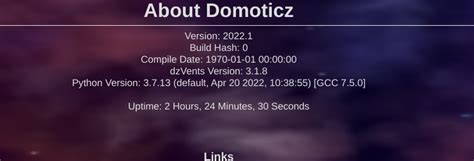 Domoticz 2022 1 With Functioning Python Plugin Community Builds