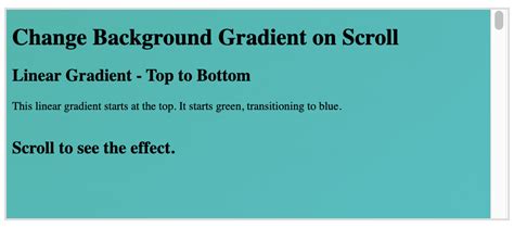 How Do I Create A Gradient Background On Scroll