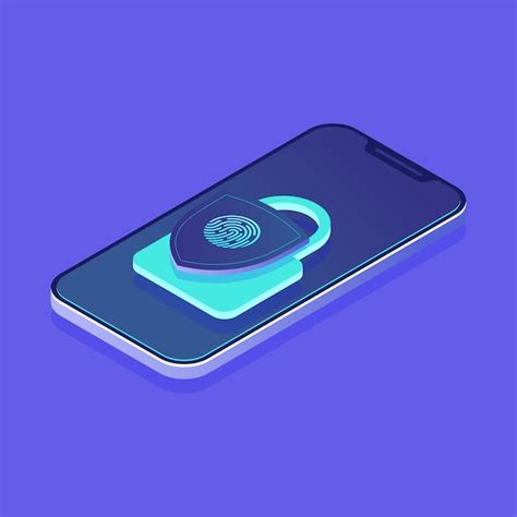 Premium Vector Fingerprint Biometric Authentication Isometric Illustration Fingerprint Protection