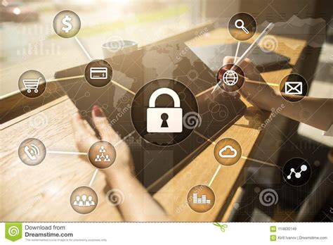 Cyber Security Data Protection Information Safety And Encryption Internet Technology And