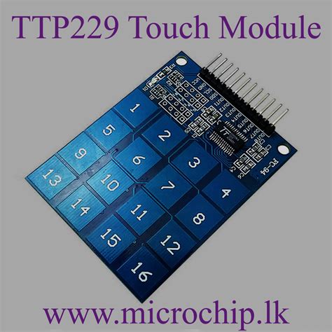 ttp229 16 way capacitive touch switch sensor module microchip lk