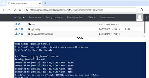 Kudu Console Troubleshooting Azure App Services API And Network Problems John Russell S Dev Blog