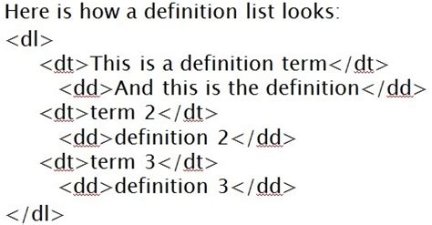 Alc 4th Year Einstein Ordered Unordered And Definition List Html