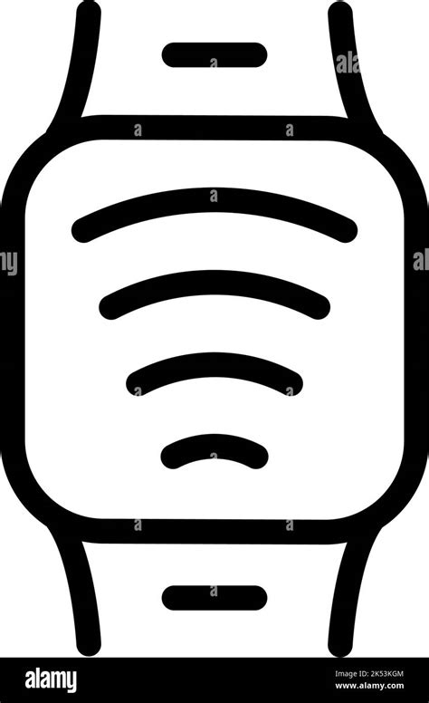 Clock With Nfc Technology Black Icon Near Field Communication Sign Nfc Watch Symbol Stock