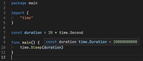 Xtoolsgopls Format Constant Timeduration In Hover Tooltip · Issue 44667 · Golanggo · Github