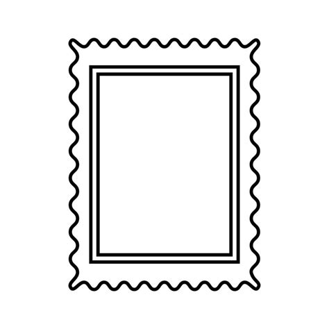 Postage Stamp Clipart Black And White