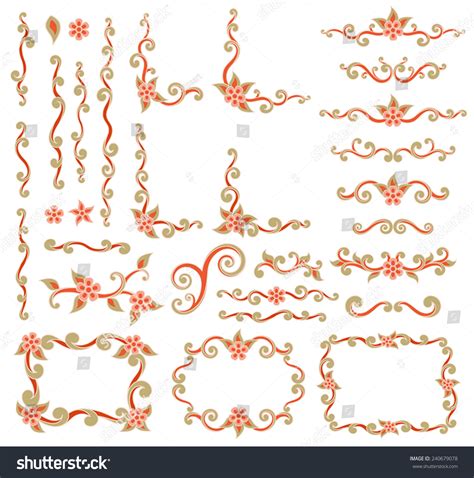 Vector Set Design Element Simple Scroll Stock Vector Royalty Free 240679078 Shutterstock