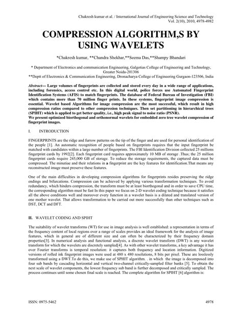 pdf compression algorithm s by using wavelets