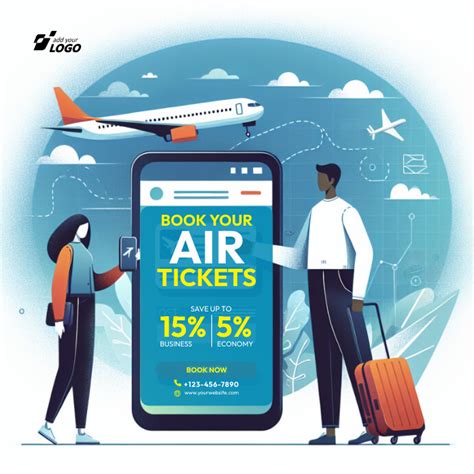 Copy Of Air Ticket Booking Ad Template For Airlines Postermywall