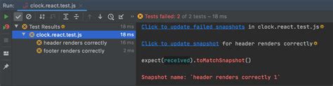 webstorm 2020 1 eap 4 lightedit mode an option to update all jest snapshots for a file and