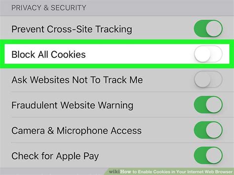 7 Ways To Enable Cookies In Your Internet Web Browser Wikihow
