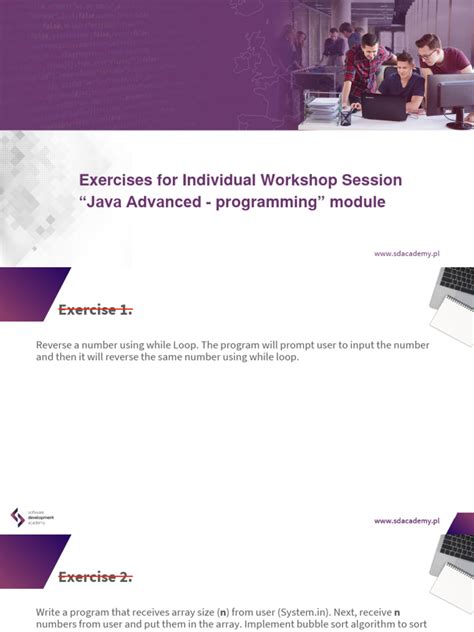 Exercises Individual Workshop Session Java Advanced Coding Pdf