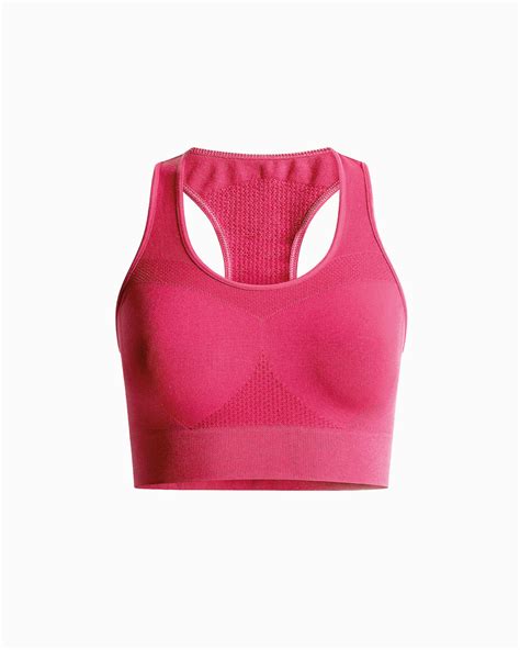 Non Wired Sports Bra Fuchsia Sports Bra Pompeia