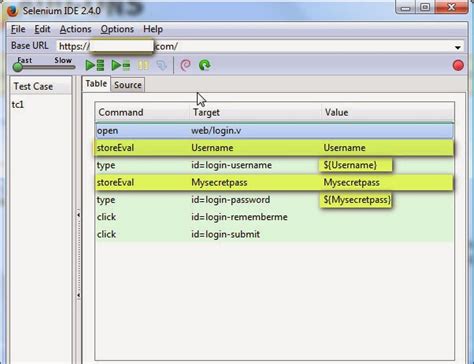 Seleniumworks Selenium Ide Parameterization