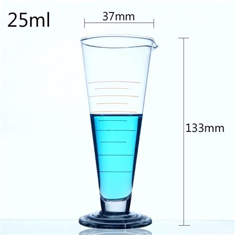 Linyeyue 25ml Graduate Conical Glass Measuring Cup Measuring Glass