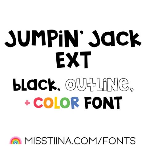 mtf jumpin jack ext svg color black font miss tiina fonts