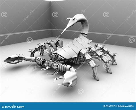 Robot Scorpion Cartoon Character 59623715