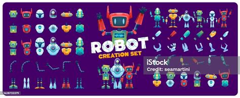Robot Creation Kit Cyborg Character Constructor Stock Illustration Download Image Now Robot