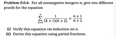 solved problem 0 0 6 for all nonnegative integers n give