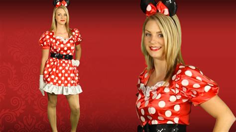 Womens Disney Classic Red Minnie Mouse Costume Disney Costumes