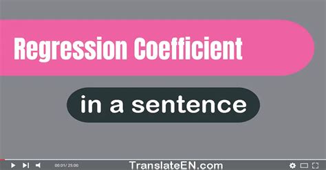 Regression Coefficient In A Sentence