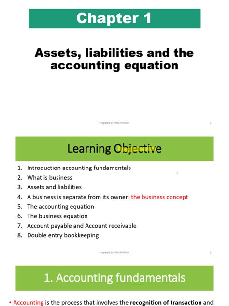Chapter1 Asset Liabilities And Accounting Equation Updated Pdf Debits And Credits