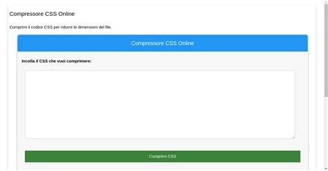 Compressore Css Online Comprimi Css Online