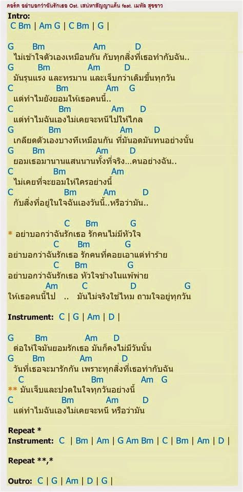 แหล่งรวม คอร์ดukulele อูคูเลเล่ กีต้าร์ คอร์ดอูคูเลเล่เพลง อย่าบอกว่าฉันรักเธอ โดม ปกรณ์ ลัม