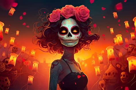 Premium Ai Image Day Of The Dead Dia De Los Muertos Concept