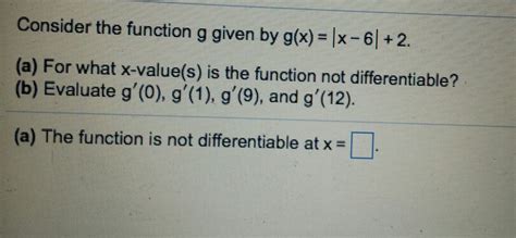 Solved Consider The Function G Given By G X X 6 2 A For Chegg Com