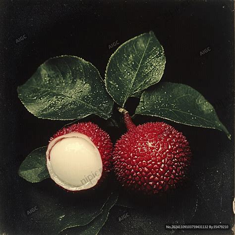 Ai创作图艺术品荔枝 仿真荔枝 荔枝油画 工笔荔枝 火山荔枝 乌叶荔枝 鸡嘴荔小果 荔枝艺术 创意荔枝 荔枝工艺品 静物鲜荔枝 两颗红彤彤的贵味荔枝 火山荔 荔枝诗歌 黑页荔枝nipic