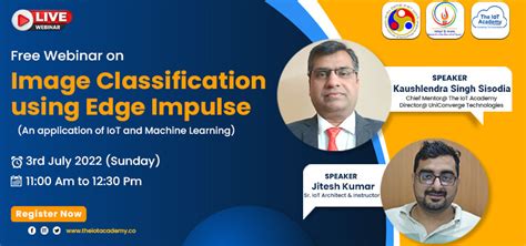 Join Us For The Free Webinar On Image Classification Using Edge Impulse An Application Of Iot