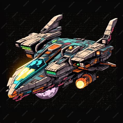 Premium Ai Image Spaceship With A Glowing Engine And A Glowing Engine