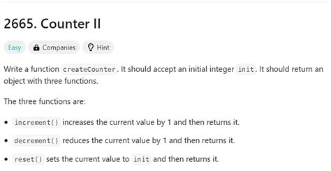 Js 리트코드 2665 Js 문제풀이