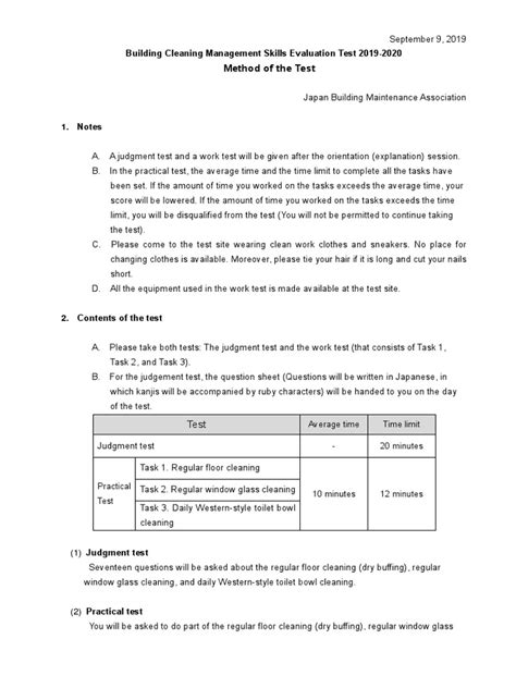 Building Cleaning Exam English Pdf Textiles Materials