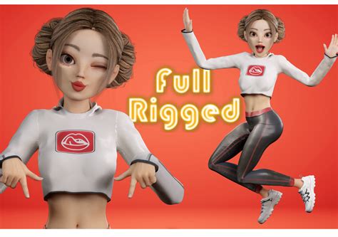Girl Character Full Rigged Coming Soon Cgtrader